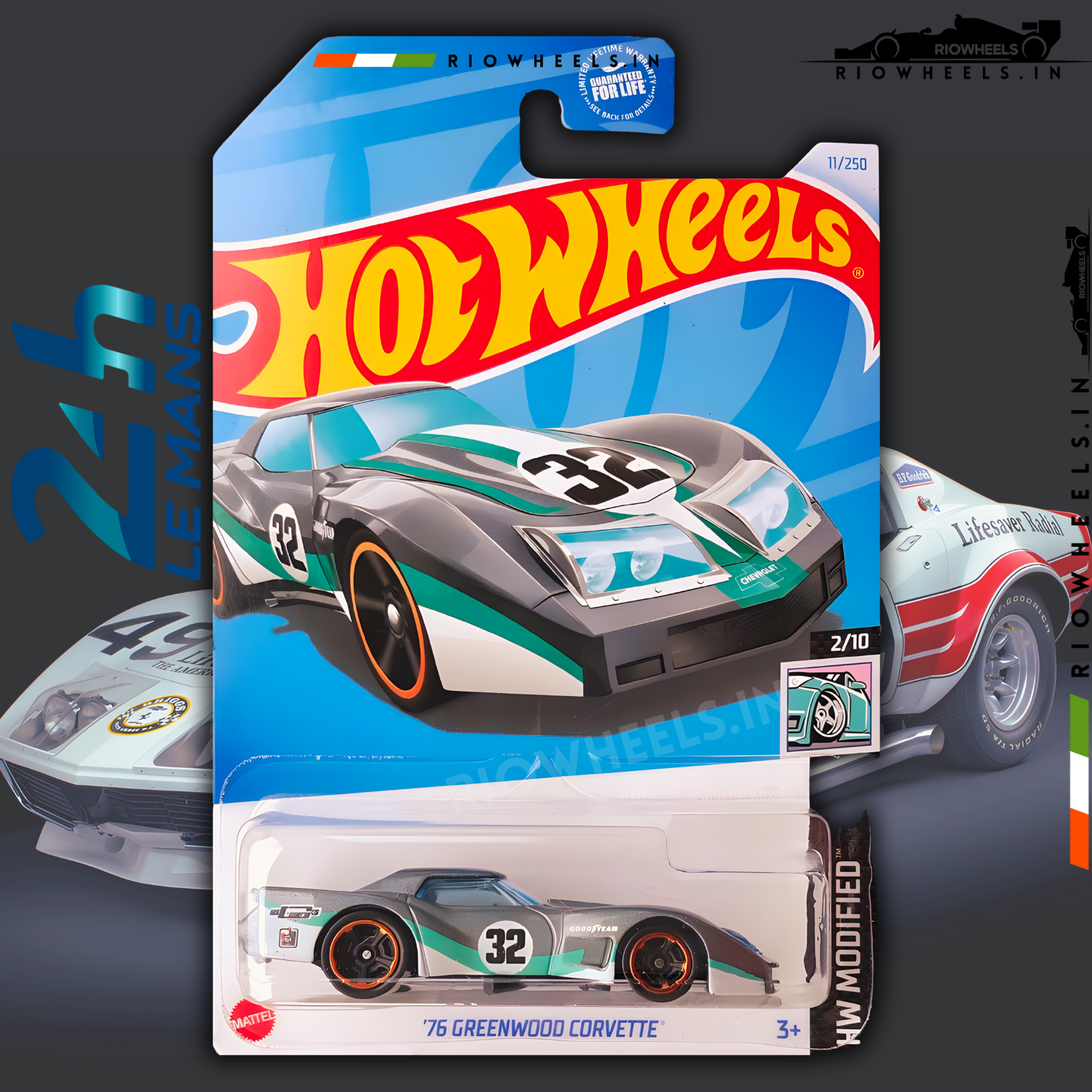 369/- || 76 GREENWOOD CORVETTE IMPORTED - HOT WHEELS – RIOWHEELS
