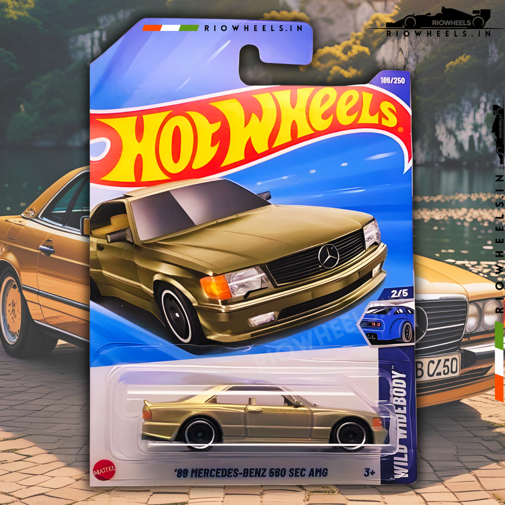 569/- || 89 MERCEDES-BENZ 560 SEC AMG - HOT WHEELS – RIOWHEELS